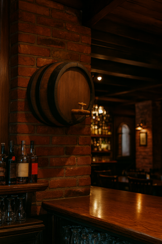 21 inch (53cm) Dark Stained Finish Barrel Ends - Barrel Ends And ...